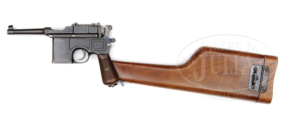 *MAUSER C96 EARLY POST-WAR BOLO WITH ORIGINAL STOCK.