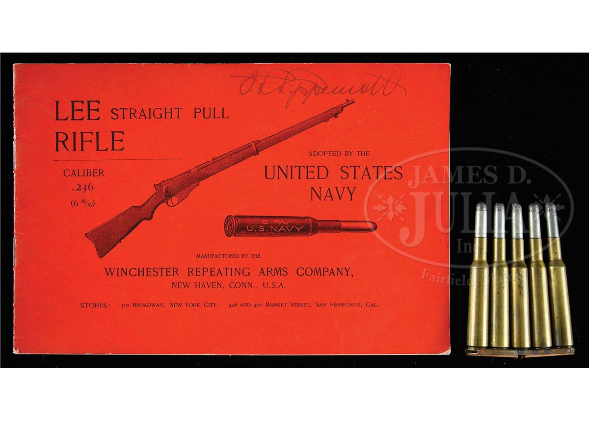 RARE WINCHESTER MODEL 1895 LEE NAVY STRAIGHT PULL RIFLE.