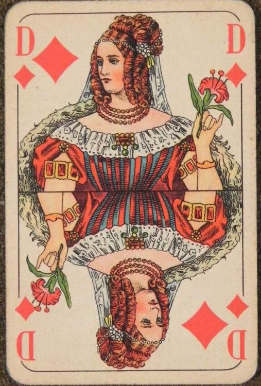 ORIG NAZI PLAYING CARDS W/SWASTIKA STAMP, IN CASE