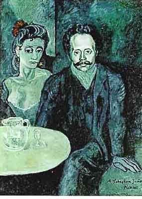 PICASSO "COUPLE AT CAFÉ TABLE"