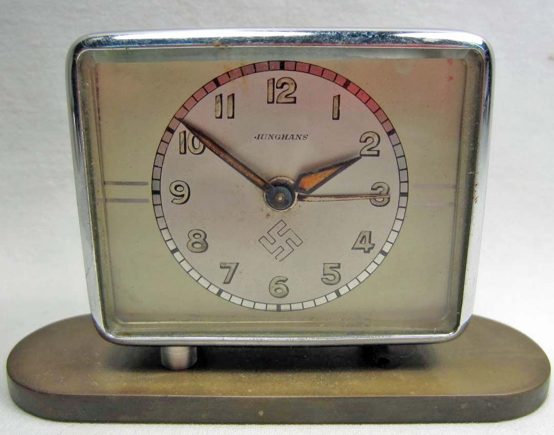 GERMAN NAZI TRAVEL ALARM CLOCK - JUNGHANS