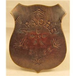2713 - APACHE POLICE BRASS SHIELD BADGE