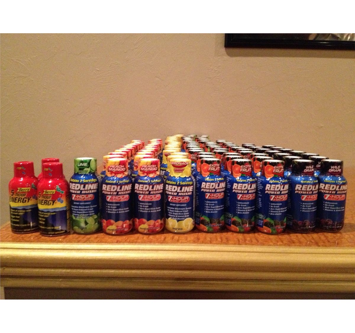 Redline Power Rush and 5-Hour Energy Shots