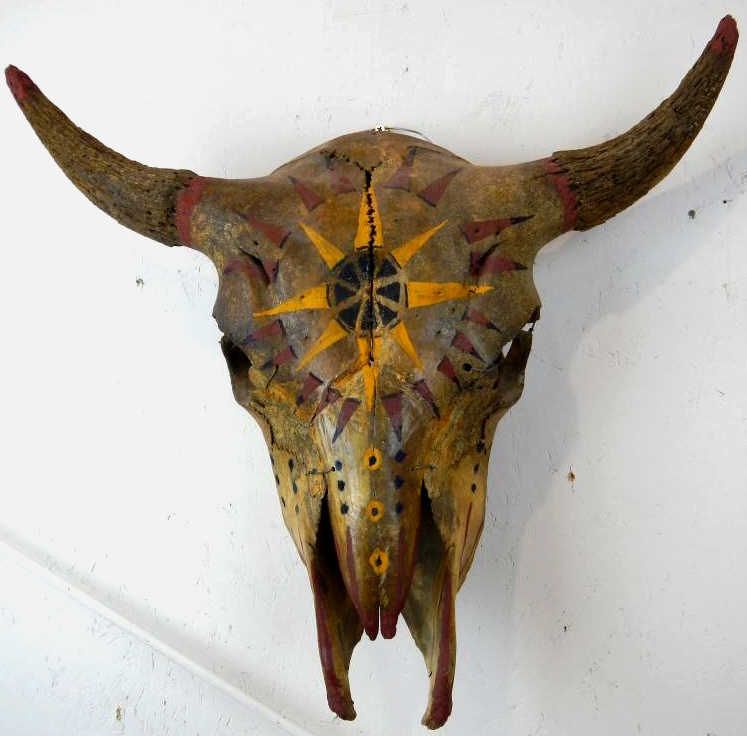 Sioux Painted Buffalo Skull