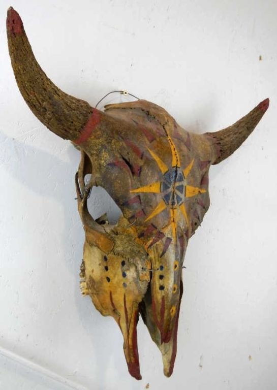 Sioux Painted Buffalo Skull