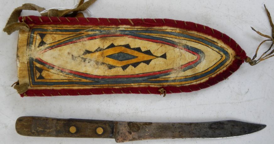 Cheyenne Parfleche Sheath and Knife