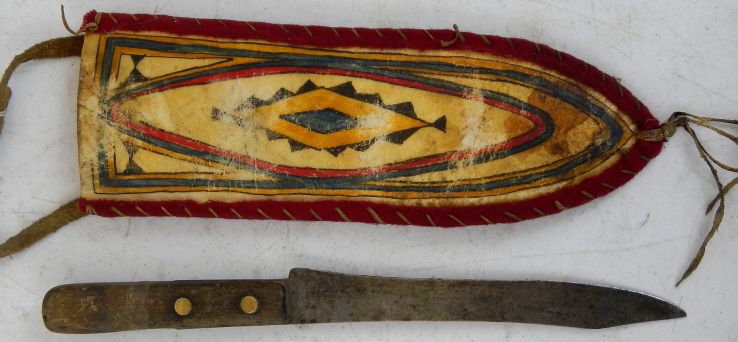 Cheyenne Parfleche Sheath and Knife