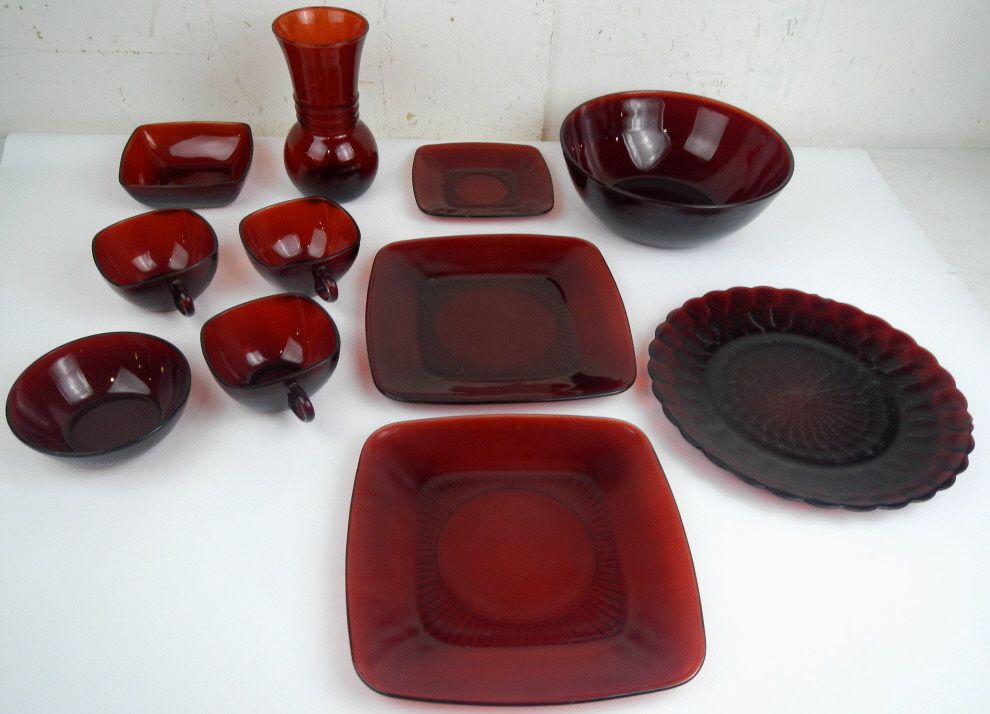 Ruby Red Glassware Collection