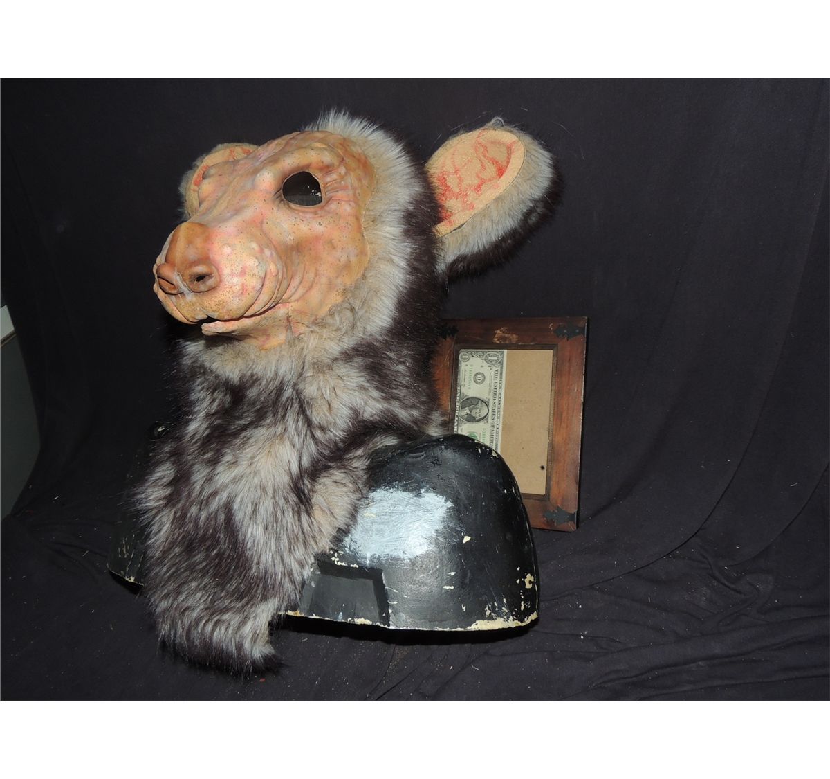 MONSTER RAT WEARABLE FULL HEAD AND NECK MASK WITH FUR