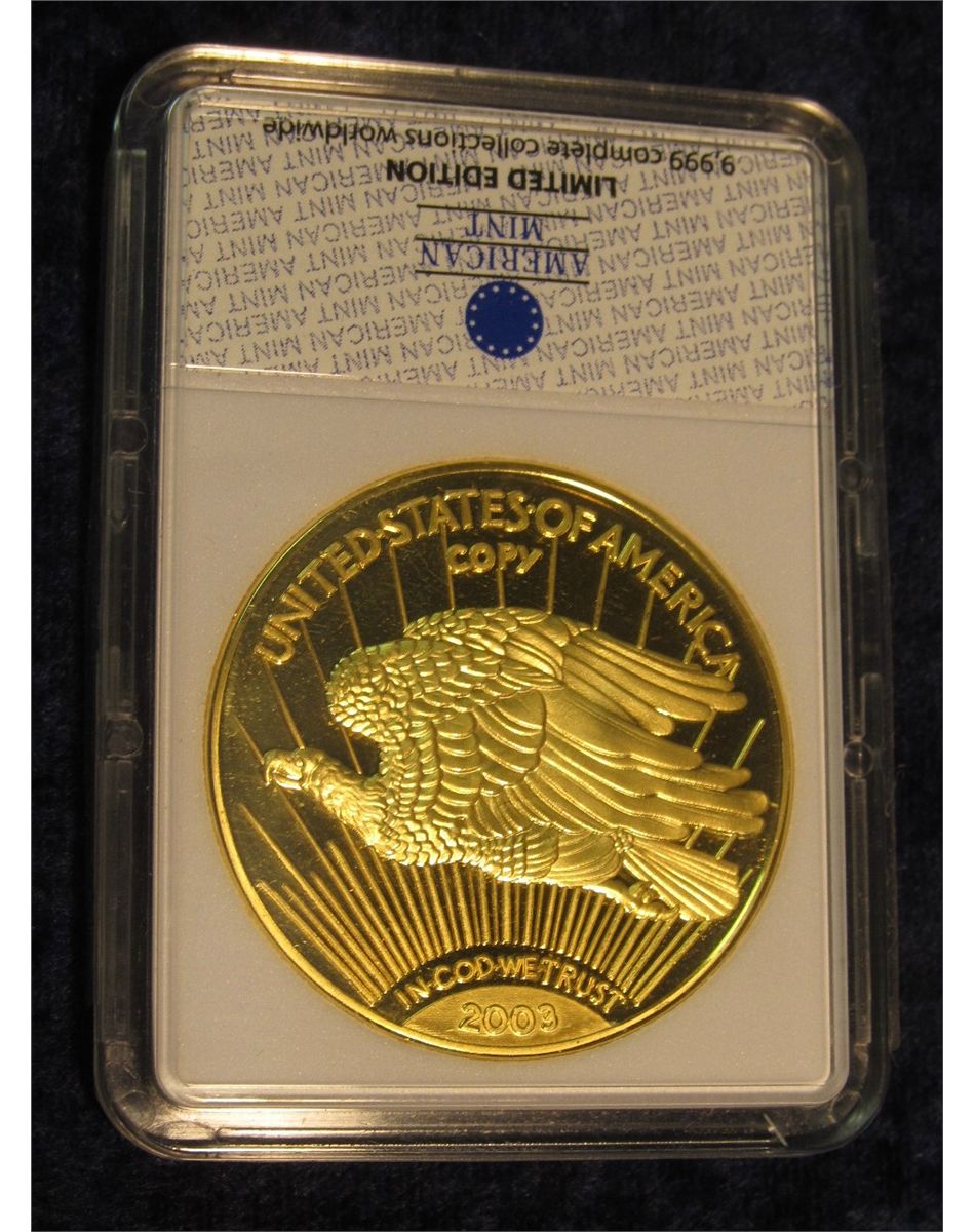 393. Slabbed 1933 Gold Double Eagle Replica layered in 24K Gold ...