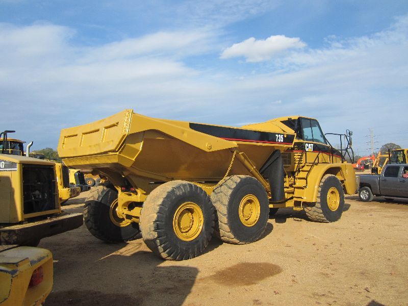 CAT 735 ARTICULATED DUMP, S/N AWR00344 (03 YR) 35 TON CAPACITY, 6X6, ECAB W/AIR, 26.5X25 TIRES ...