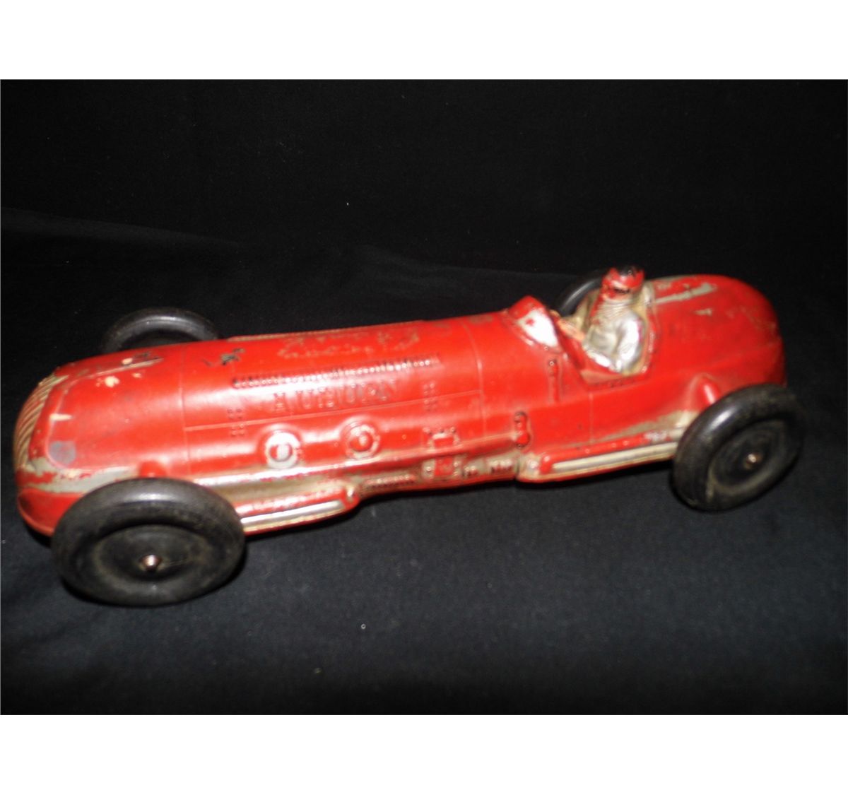 1950's Aurburn Rubber Open Wheel Race Cars With Driver, 10.5 Inches ...