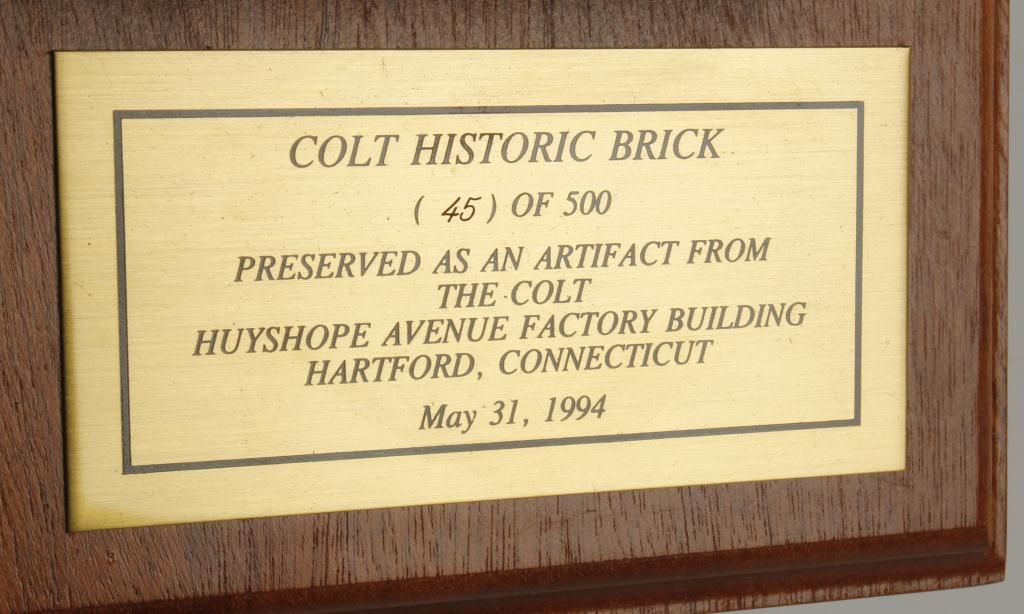 Colt Factory Historic Brick #45 of 500