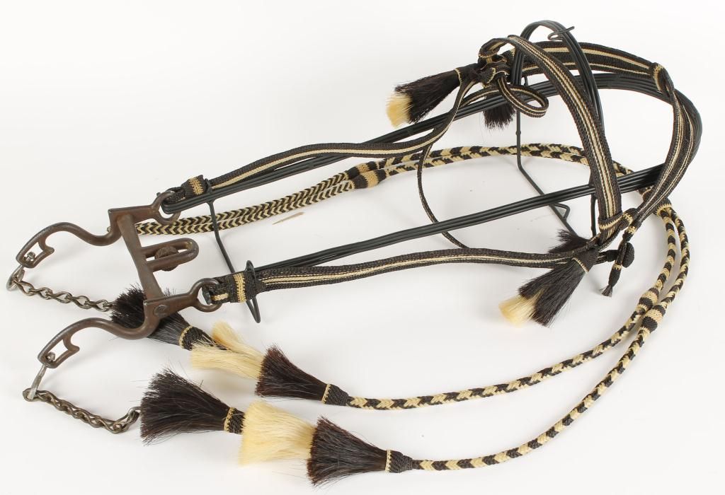 Prison Made Horsehair Braided Bridle & Bit