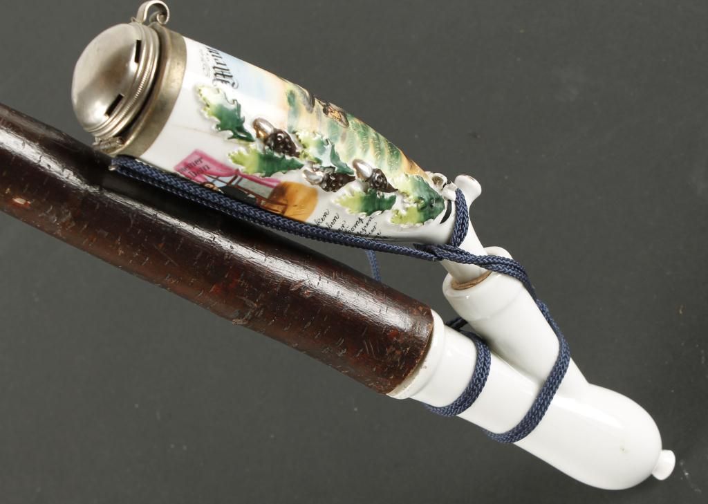 Regimental White Porcelain German Pipe
