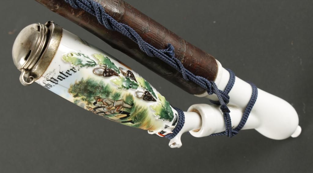 Regimental White Porcelain German Pipe