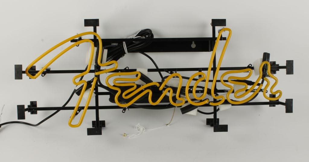 "Fender" Guitar Neon Sign