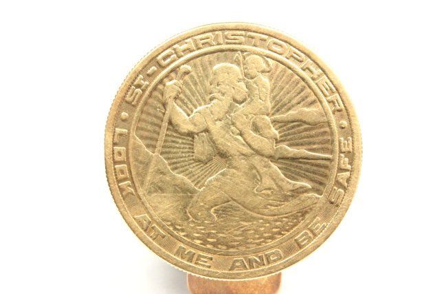 Cartier 14kt gold St. Christopher money clip
