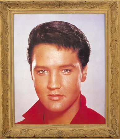 Elvis Presley: Large portrait poster and other memorabilia