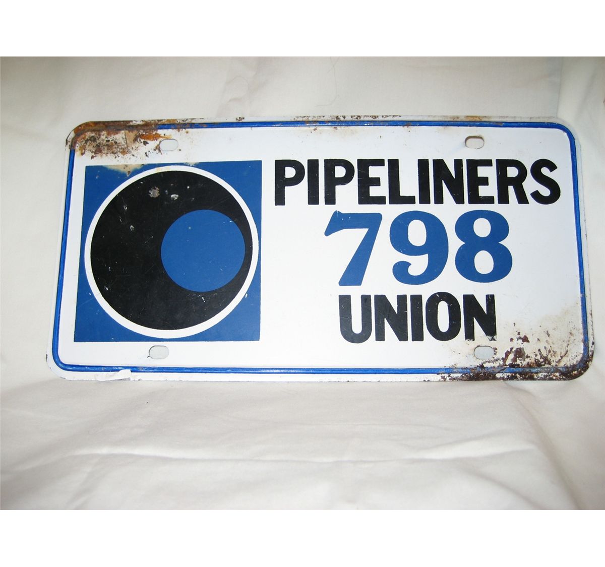 Pipeliners 798 Union License Plate