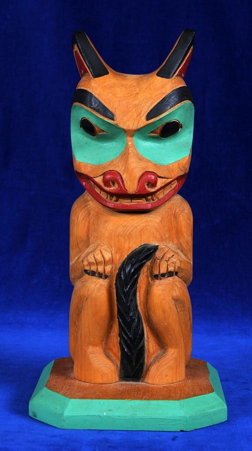 Tsimshian Wolf Totem Carved by Andrew Morrison From Kincolith, Nass ...