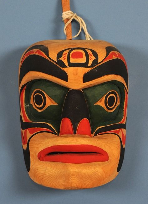 Portrait Mask Carved by Rodney Seaweed - Alert Bay, B.C. Good Condition