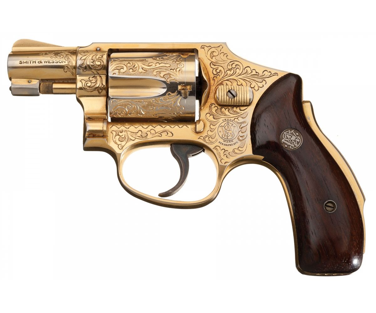 Rare Gold Plated Engraved Smith & Wesson Pre-Model 40 Centennial Double ...