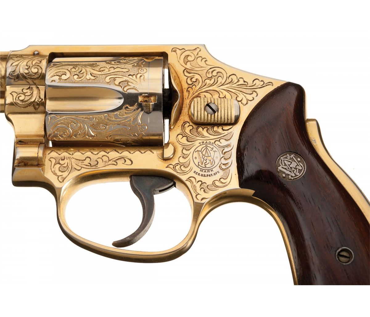 Rare Gold Plated Engraved Smith & Wesson Pre-Model 40 Centennial Double ...