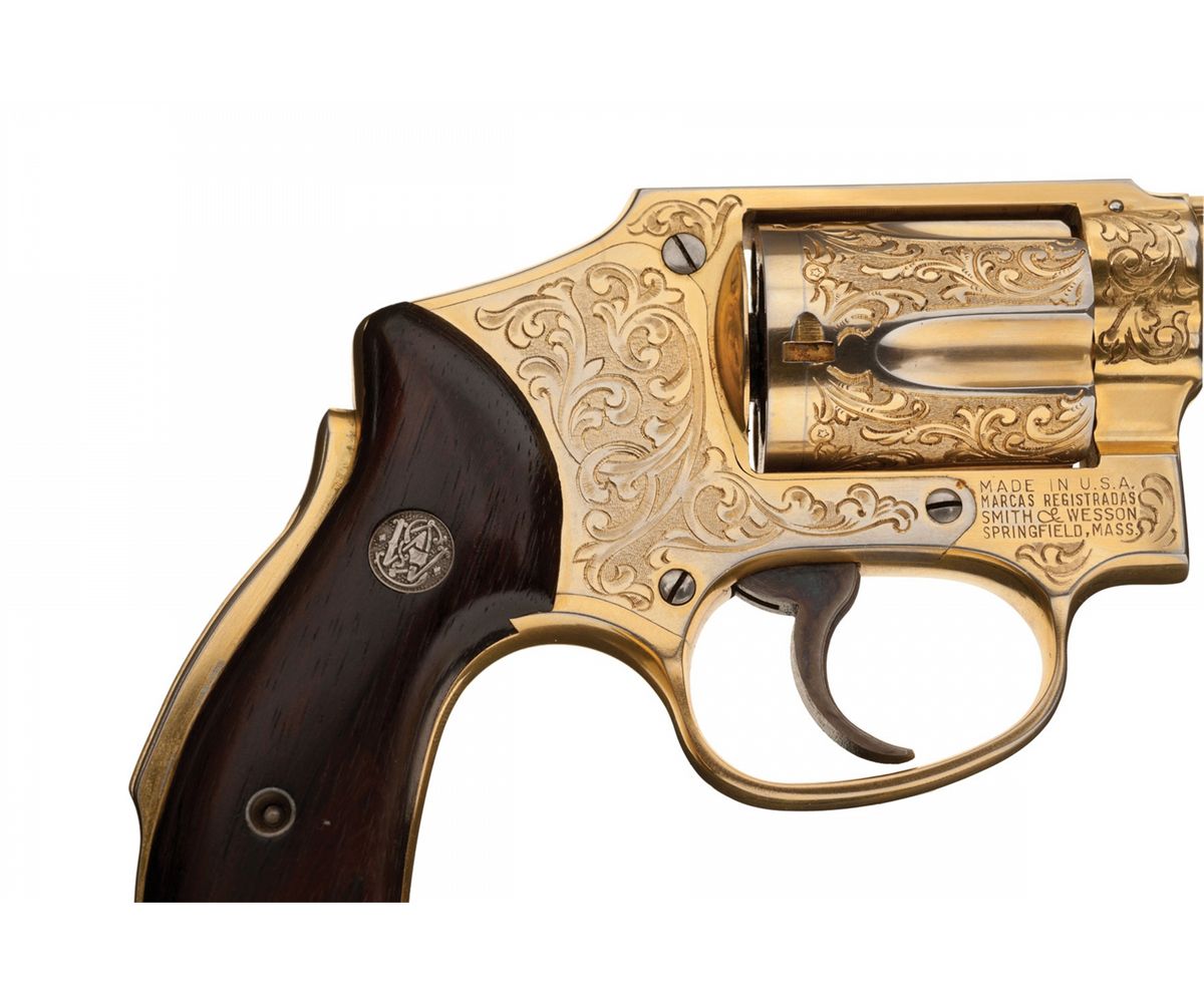 Rare Gold Plated Engraved Smith & Wesson Pre-Model 40 Centennial Double ...