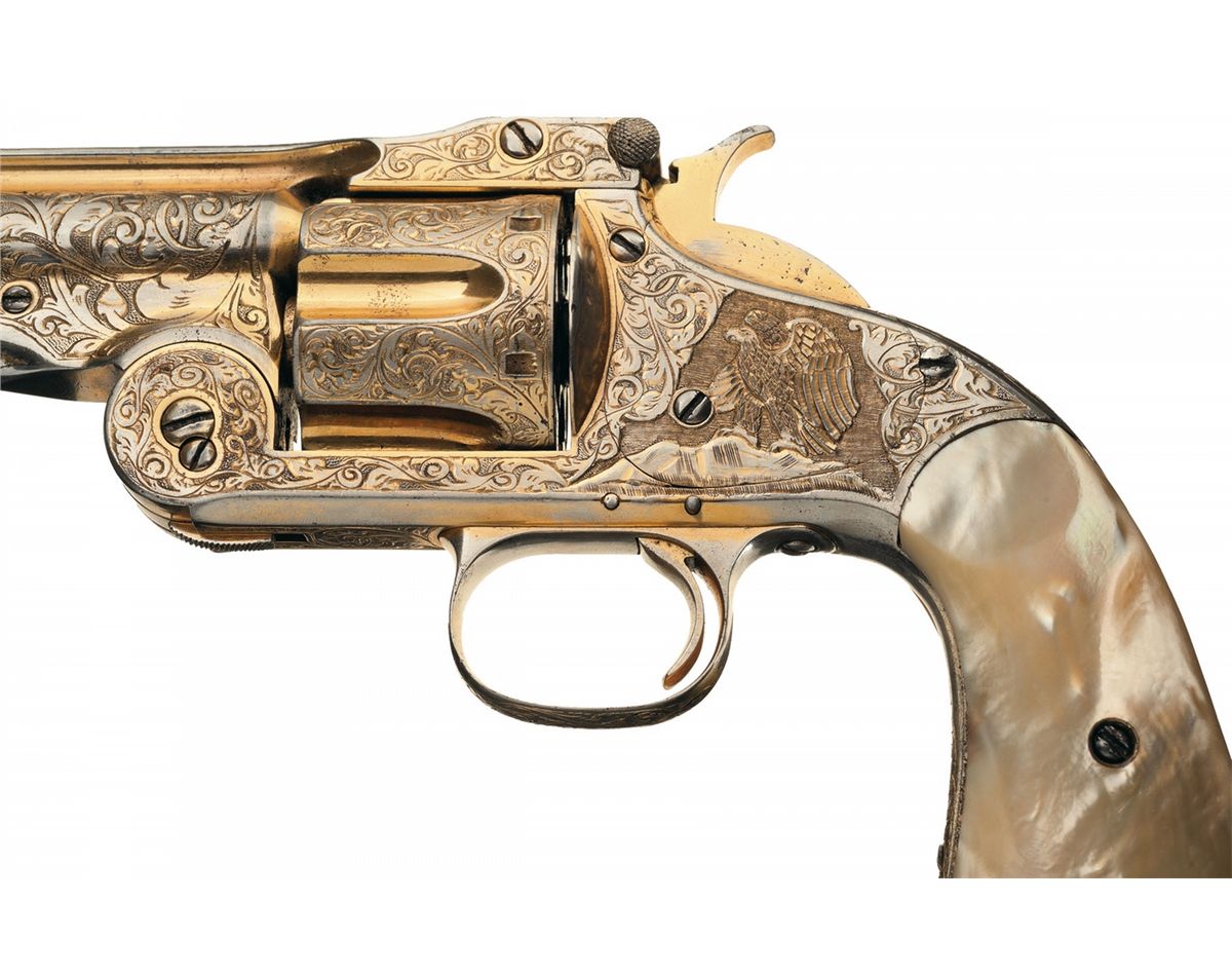 Engraved Gold Finish Smith & Wesson First Model American Transition ...