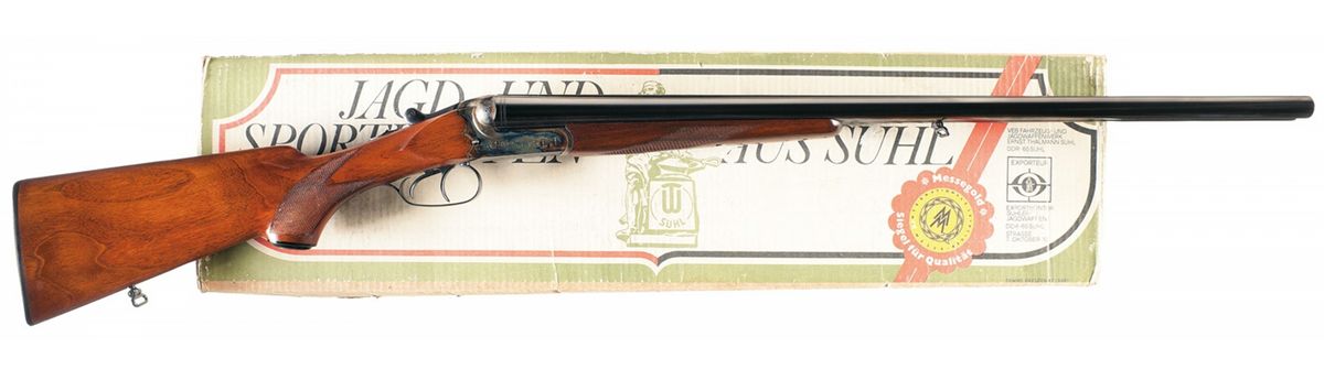 Engraved Merkel Model 8 Side by Side Shotgun with Box