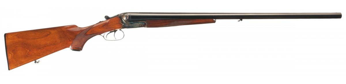 Engraved Merkel Model 8 Side by Side Shotgun with Box
