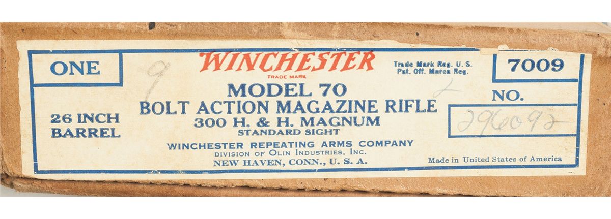 Exceptional Pre-64 Winchester Model 70 Bolt Action 300 H&H Magnum Rifle ...