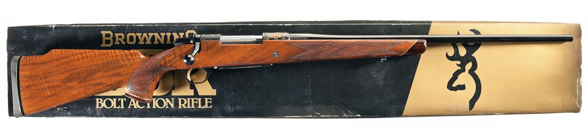 Engraved and Gold Highlighted Browning BBR High Grade Bolt Action Rifle ...