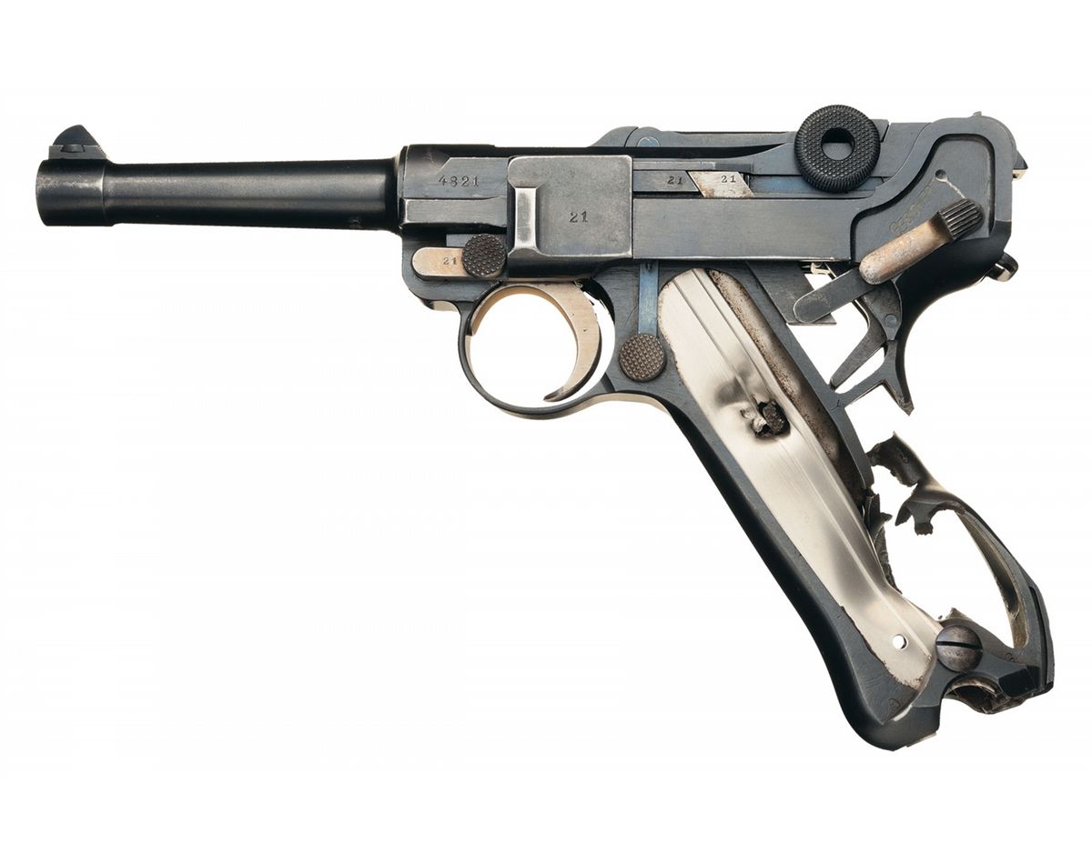 Unique 1915 Dated DWM Luger Pistol with Holster, Extra Magazine, and ...