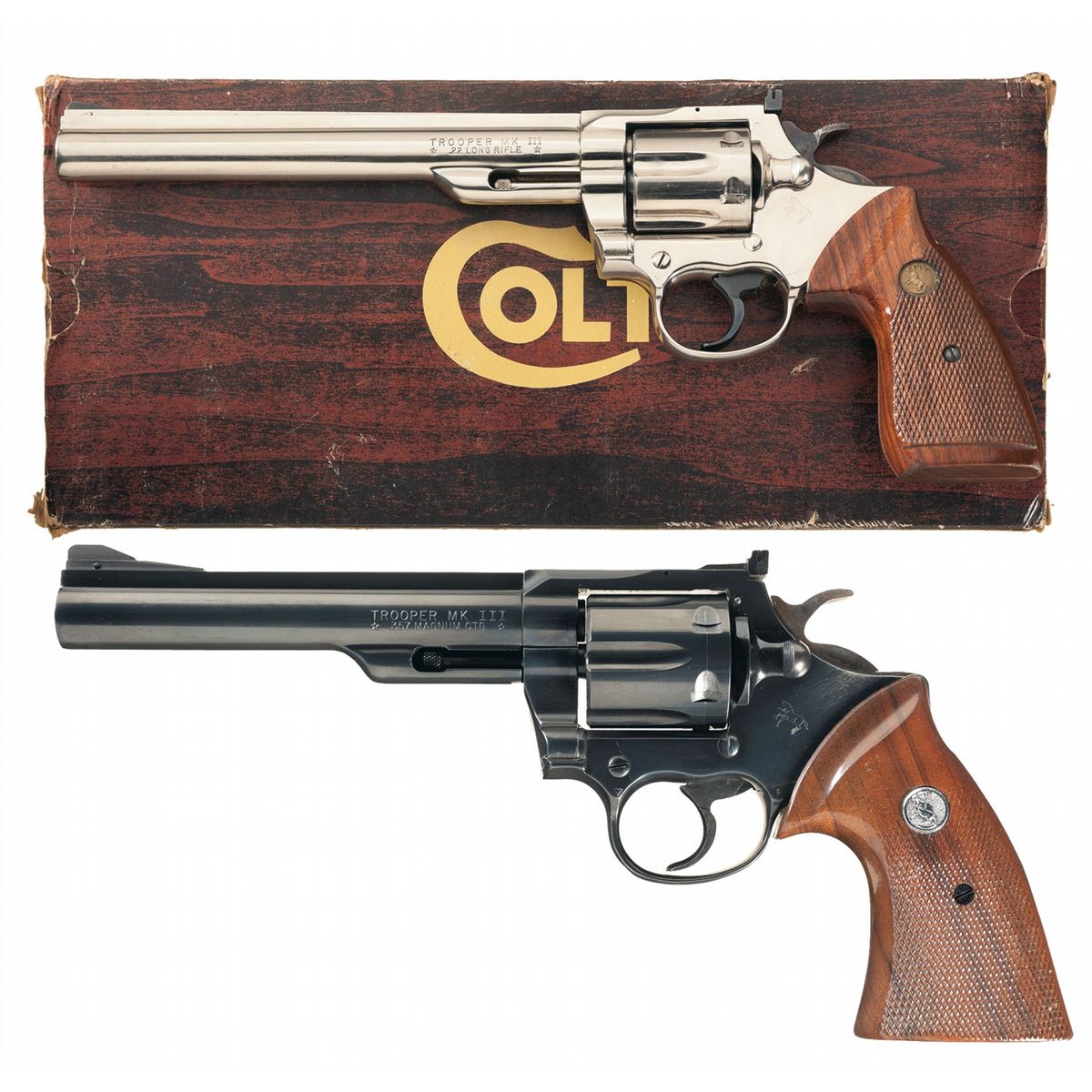 Two Colt Trooper Double Action Revolvers