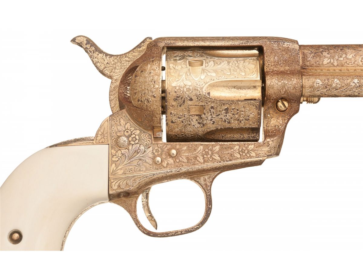 Custom Engraved Gold Plated Second Generation Colt Single Action Army ...