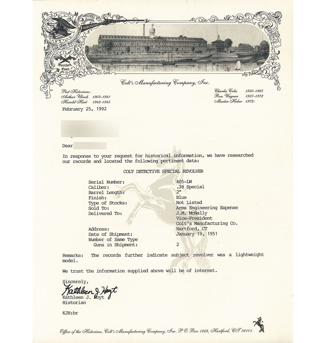 U.S. Air Force Marked Colt Detective Special Revolver with Colt Factory ...