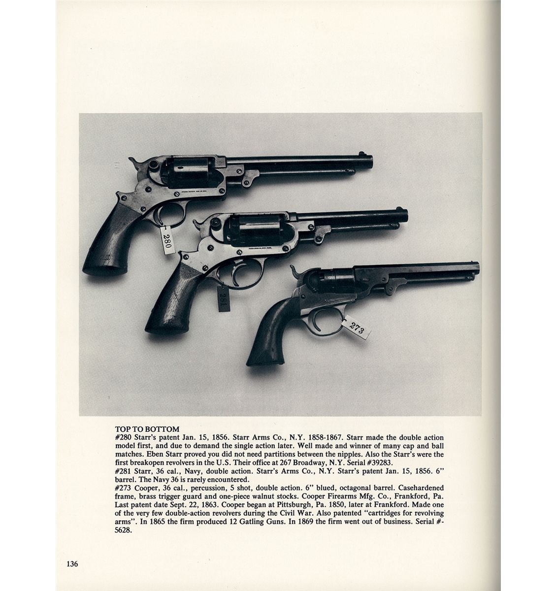 Scarce Documented 36 Caliber Civil War Starr Arms Co., Navy Model 1858 ...