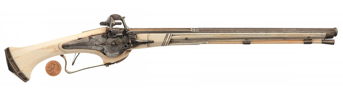 Extremely Rare 17th Century Dutch Child's Wheelock Pistol with Ivory Stock