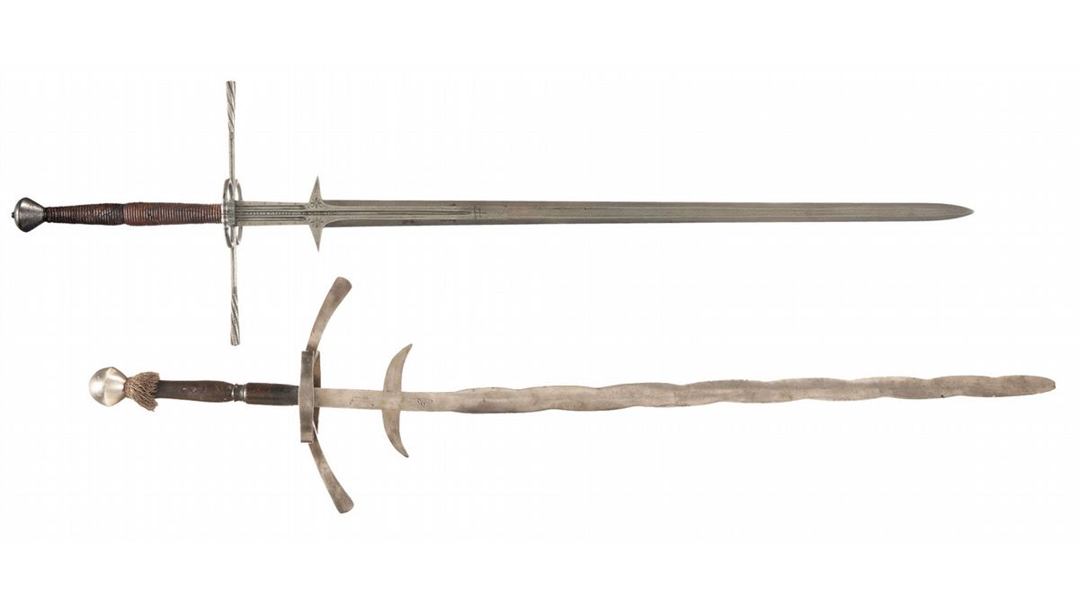 Two European Zweihander Style Swords