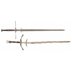 Two European Zweihander Style Swords