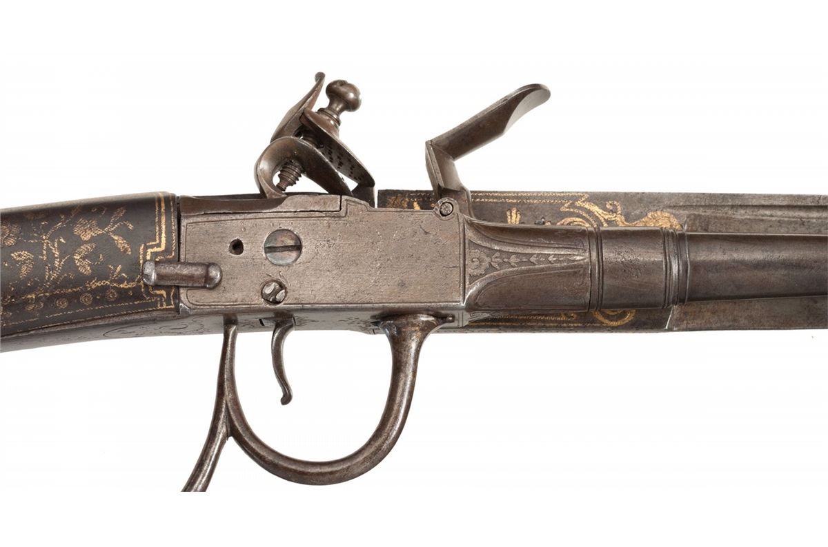 Gold Accented European Flintlock Sword Pistol