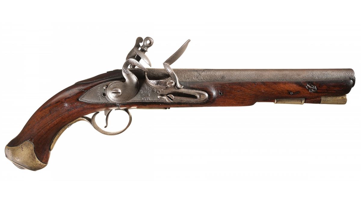 British Henry Nock Sea Service Flintlock Pistol