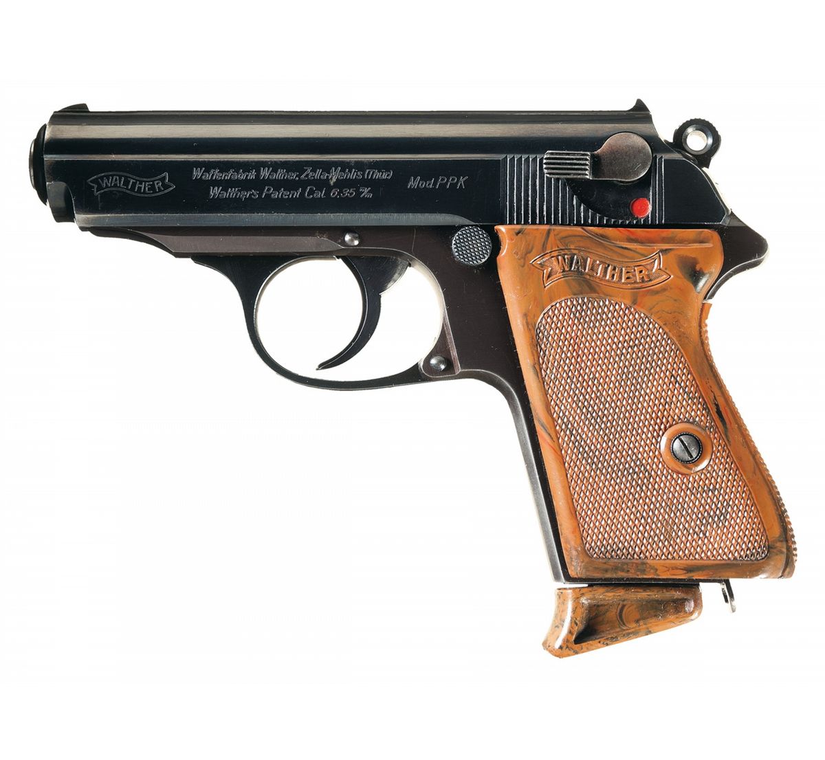 Early Pre-War Walther Commercial PPK Semi-Automatic Pistol in Rare "6 ...