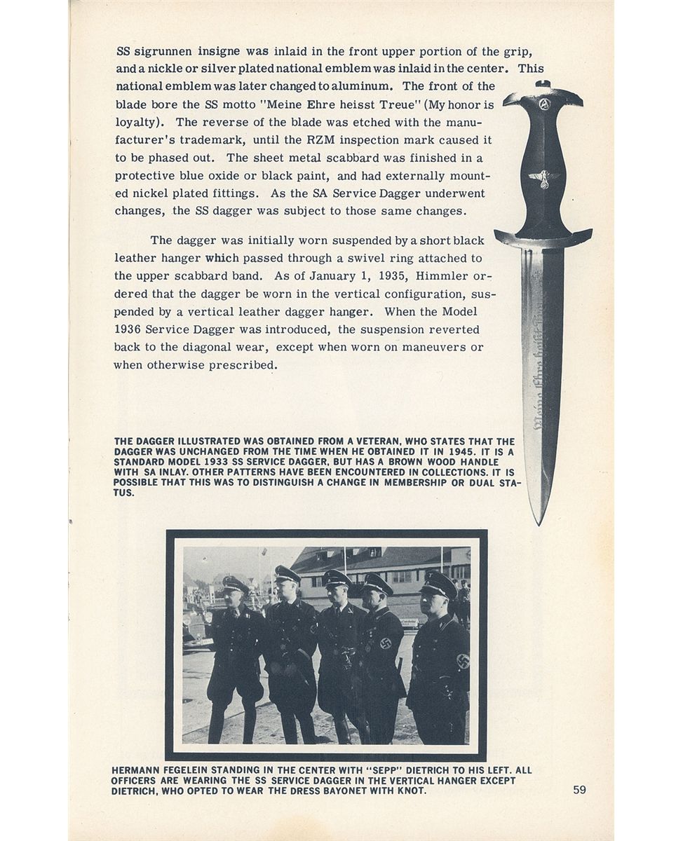 Boker Production Nazi SS-Man's Dagger with Sheath and Scarce Vertical ...