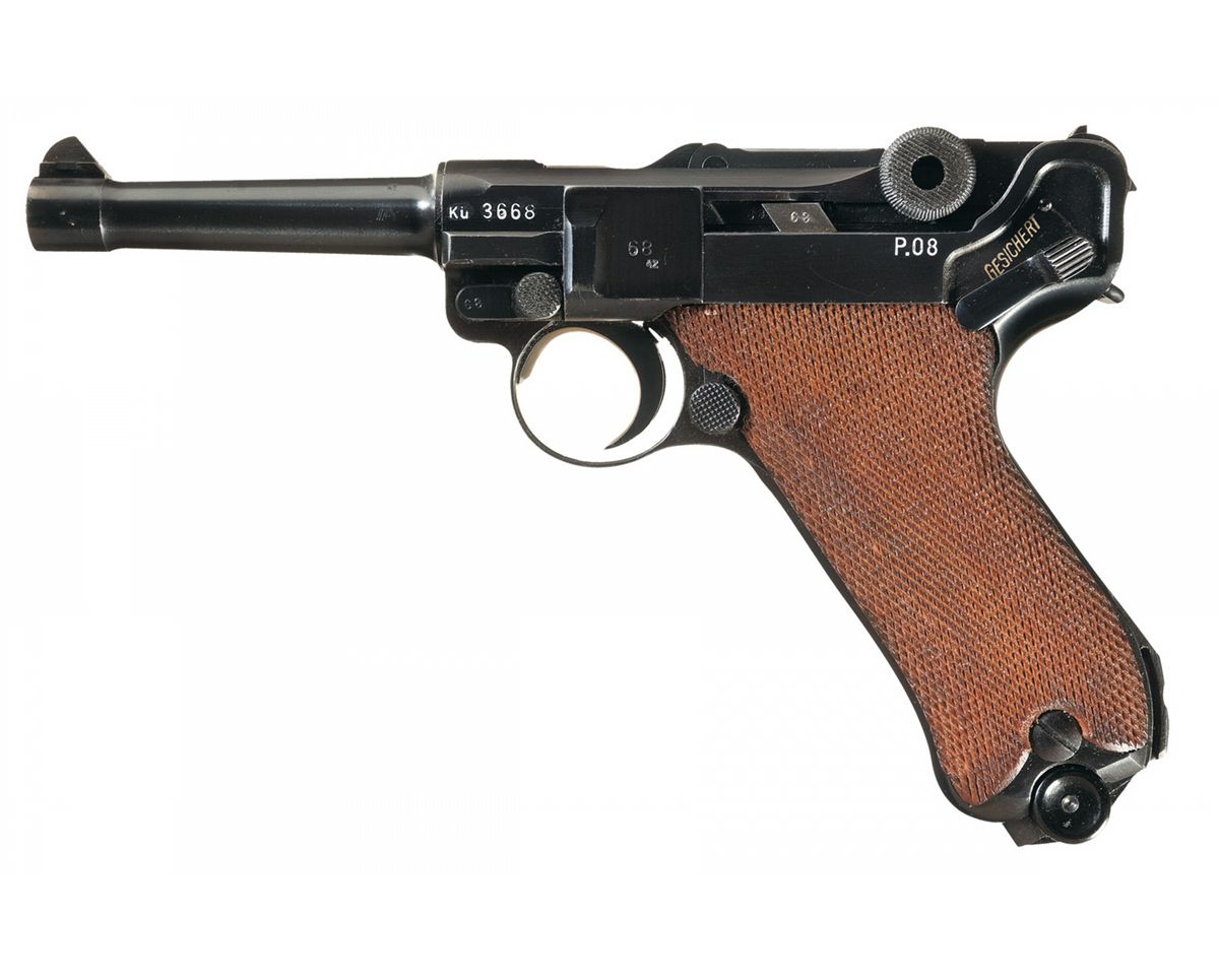 Unique World War II 41 Dated "S/42" Code Mauser "Ku" Marked P.08 Luger ...
