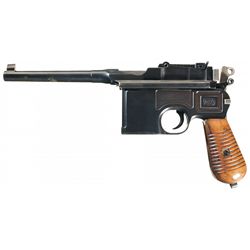 Excellent Mauser Model 1930 Commercial Broomhandle Semi-Automatic Pistol