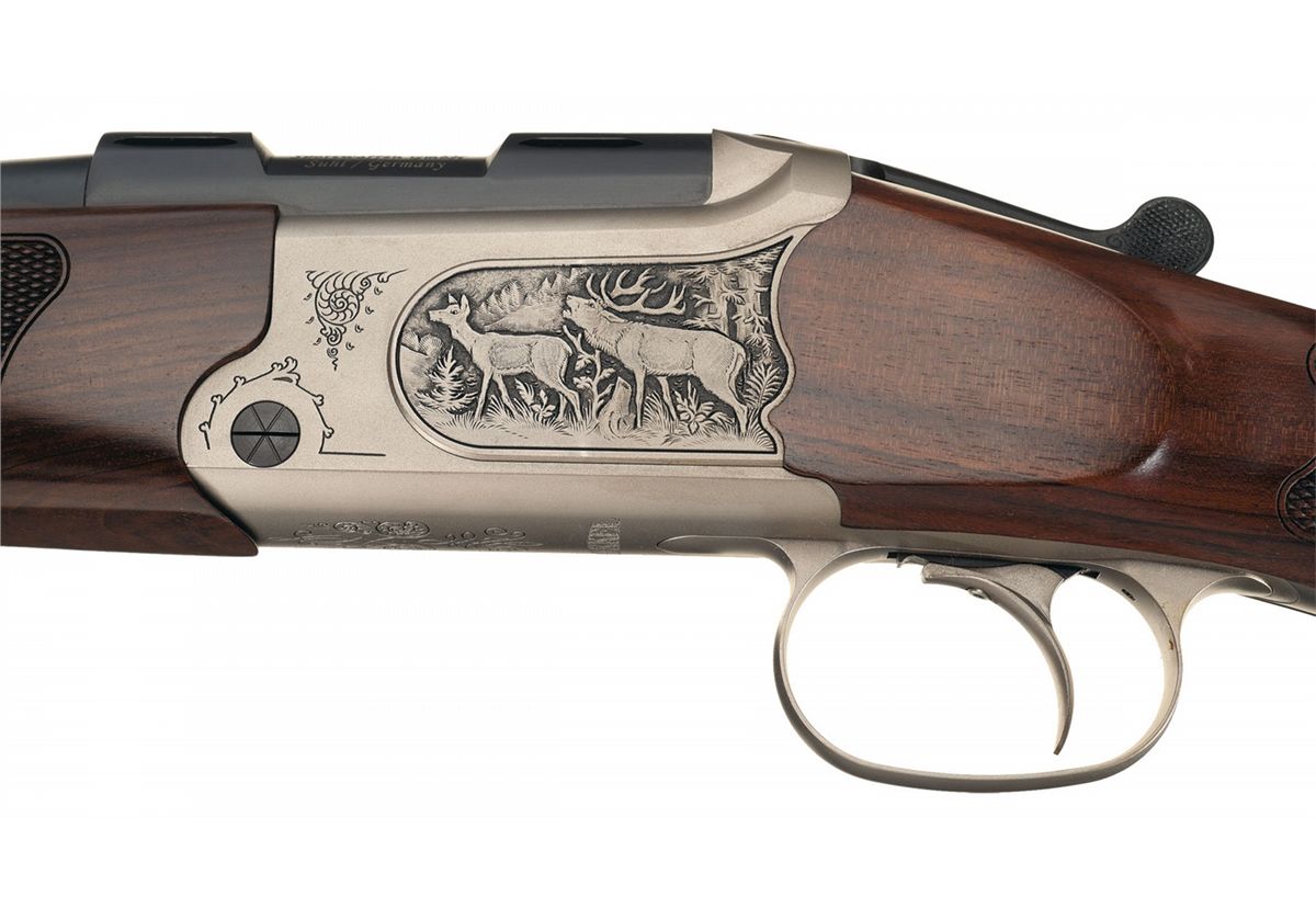 Engraved Merkel Model B3 Over/Under Rifle with Original Box