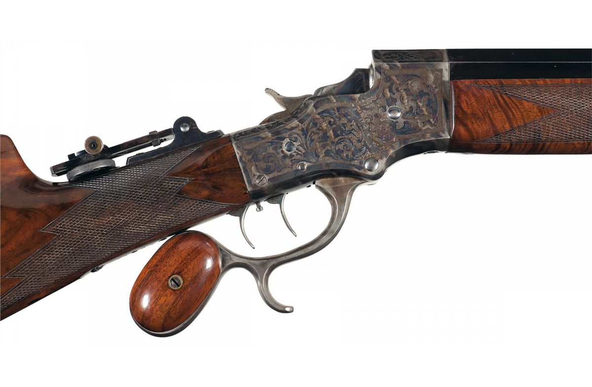 Desirable Stevens "Ideal" Model 51 Factory Engraved Schuetzen Rifle ...